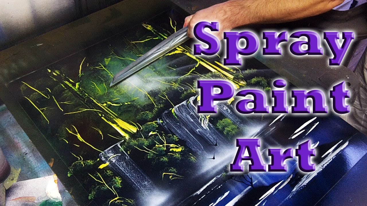 Forbidden Forest -Spray Paint Art by Brandon McConnell - YouTube