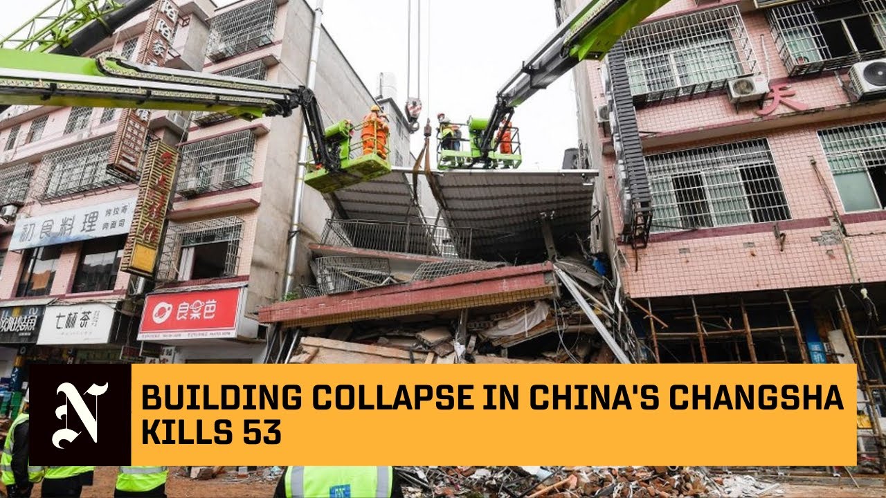 Building collapse in China's Changsha kills 53 - YouTube