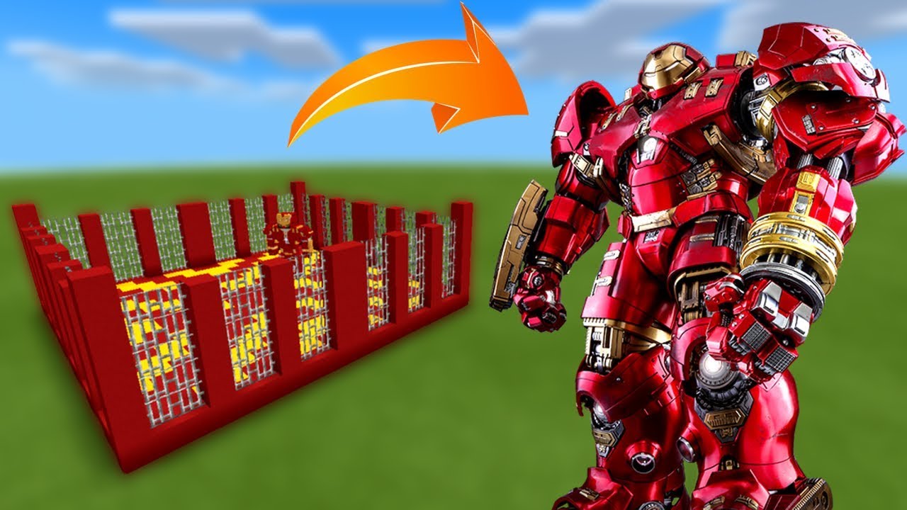 How To Make a HULKBUSTER CAGE in Minecraft PE - YouTube