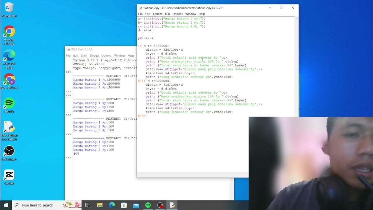 MEMBUAT CONTOH PROGRAM AKUNTANSI MENGGUNAKAN PYTHON DASAR - YouTube