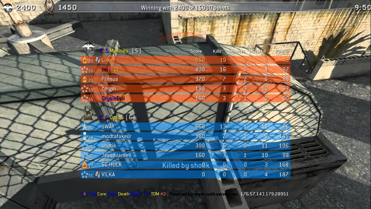 Call of Duty 4 Broadcast PC Multiplayer Gameplay - YouTube