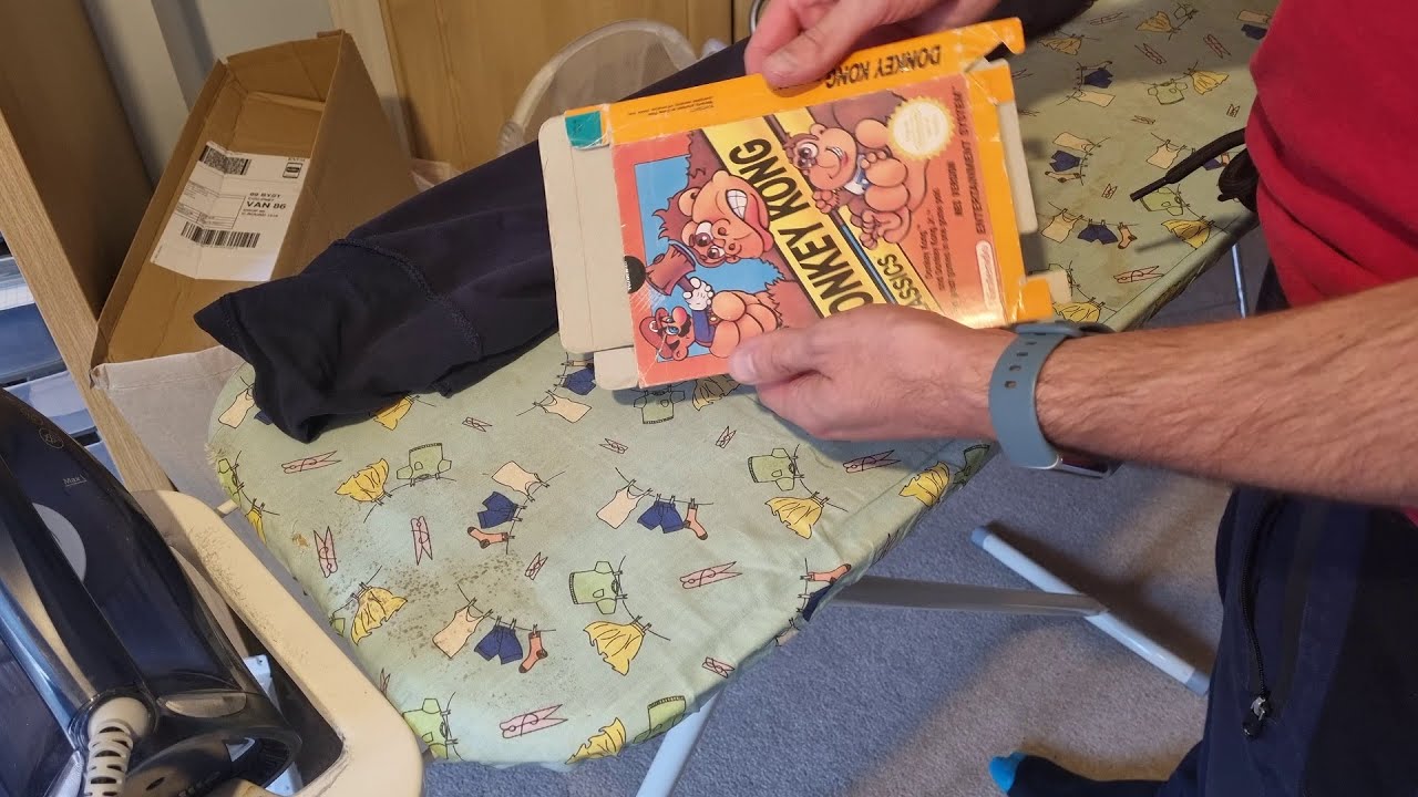 Repairing videogame cardboard box by ironing them. - YouTube