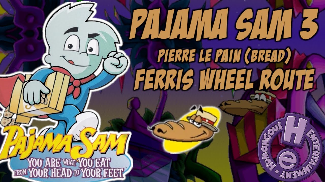 Pajama Sam 3 | Pierre Le Pain Ferris Wheel Route | Walkthrough - YouTube