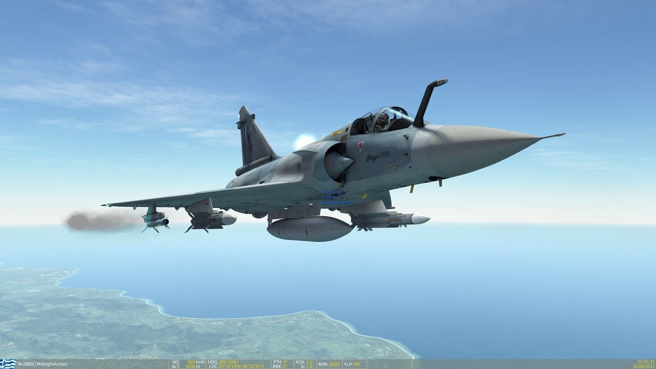 DCS World - Mirage M 2000C - Mission : Guns, Guns, Guns - YouTube