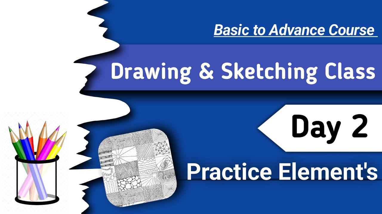 Drawing Basic For Beginner |Practice Elements - Day 2 #art #sketching # ...