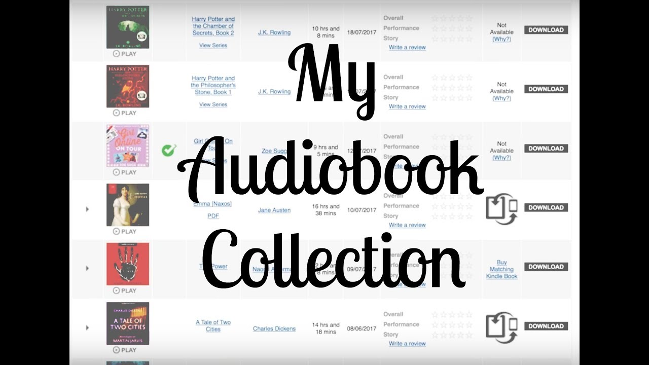 My Audiobook Collection - YouTube