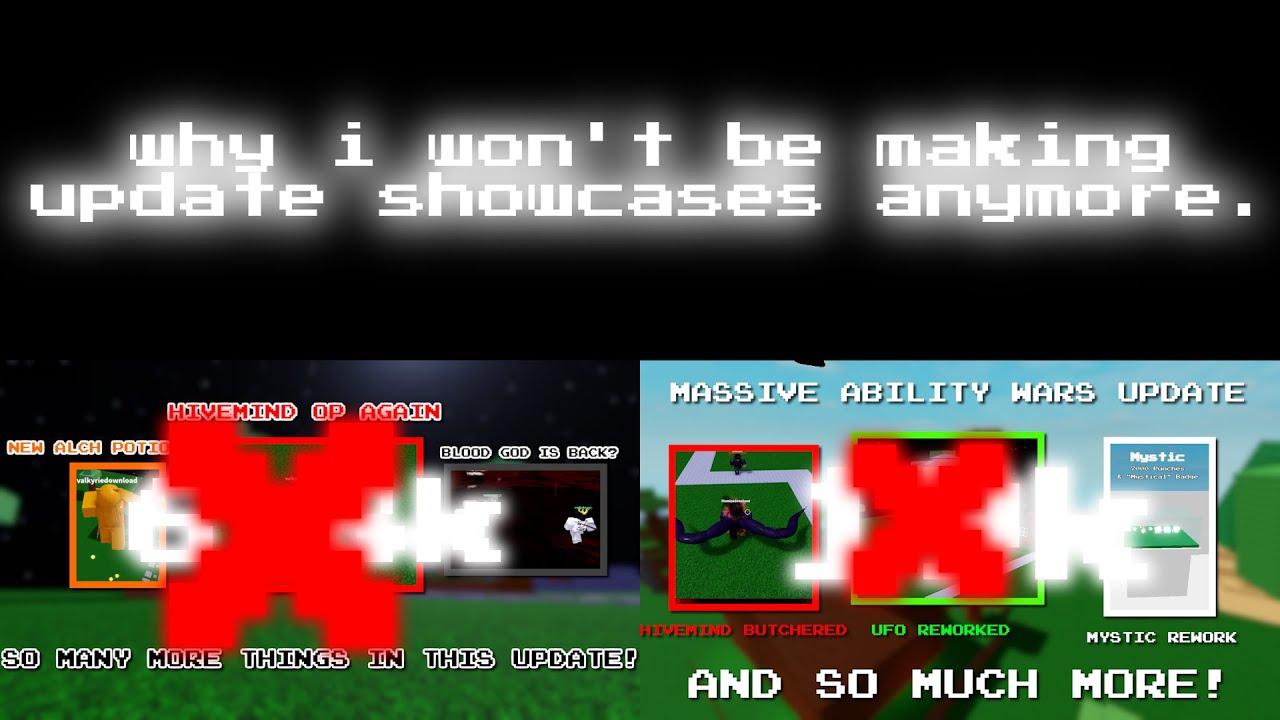 No More Update Showcases. - YouTube