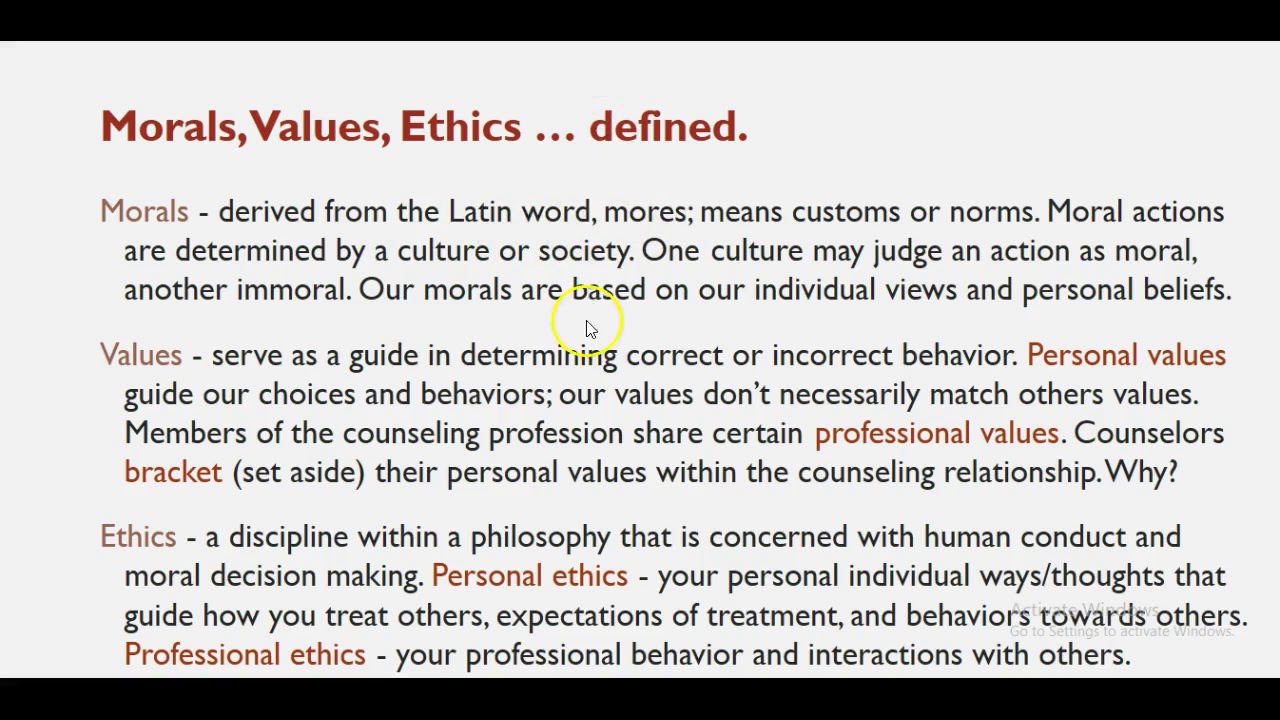 Ethics Lecture 1 - YouTube