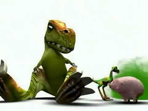 Animation dinosaur vs pig fart competition - YouTube