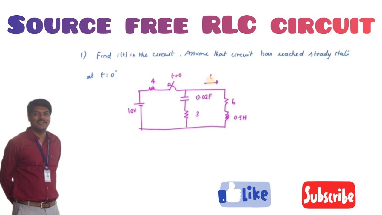 source free series RLC circuit - YouTube