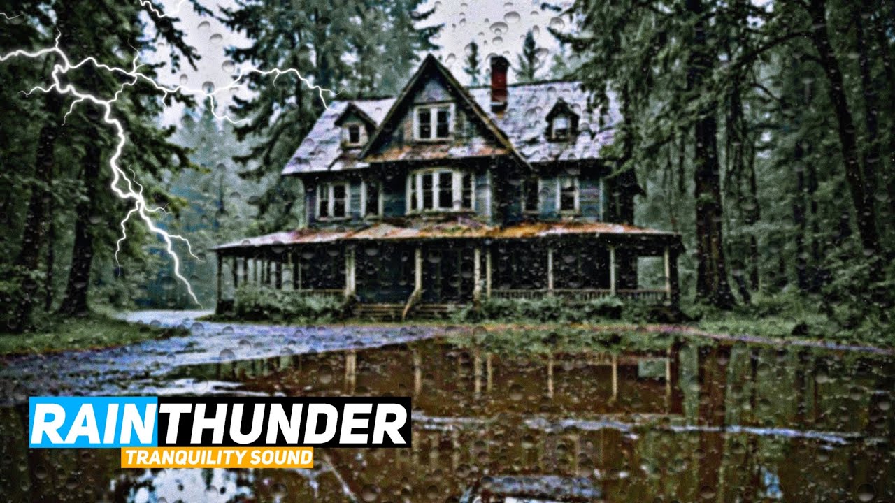 ⚪️White Noise - Tranquility ASMR Peaceful Healing RainThunder will help you remove stress ...