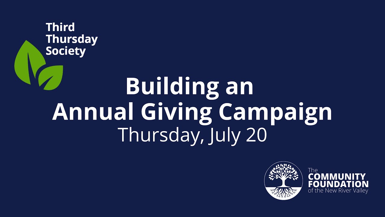 Third Thursday: Building an Annual Giving Campaign - YouTube