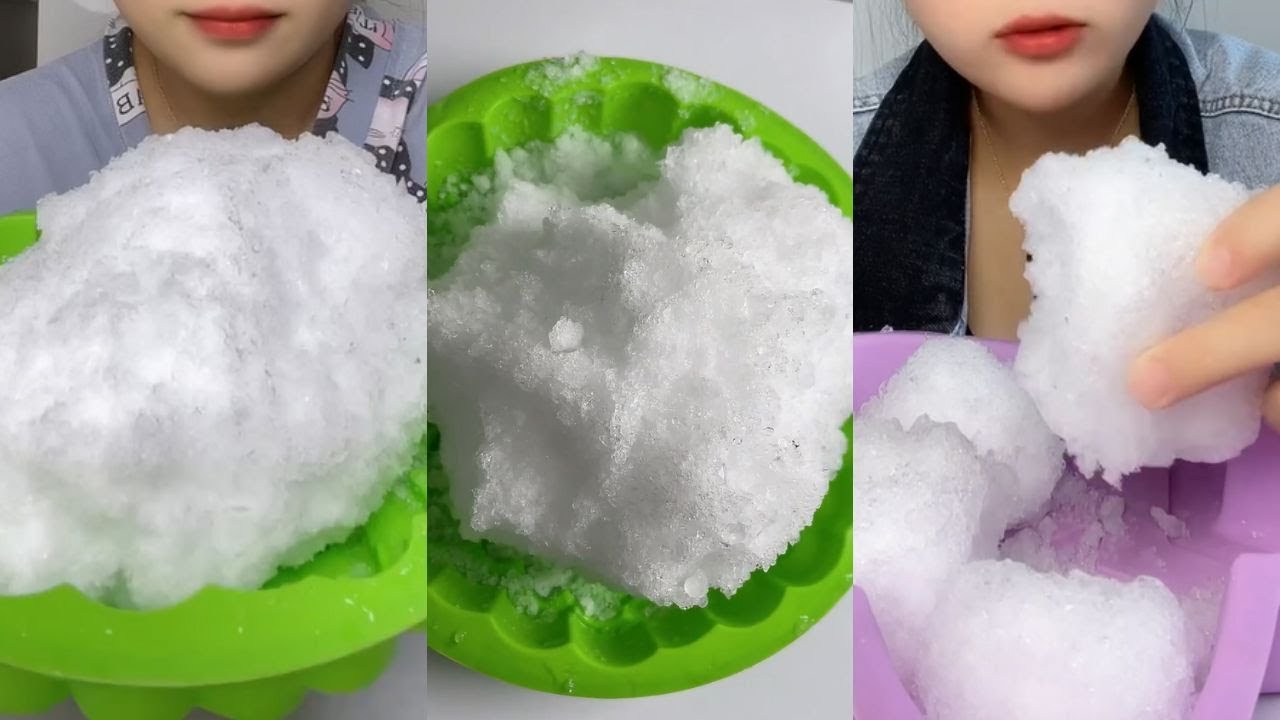 Ice Eating | Dry Ice Chunk Ice Crunchy Ice Eating ️ - YouTube