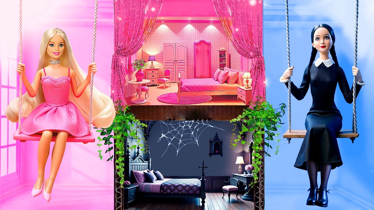 Barbie VS Wednesday Boxes Are Here. What's Inside Barbie House? Barbie ...