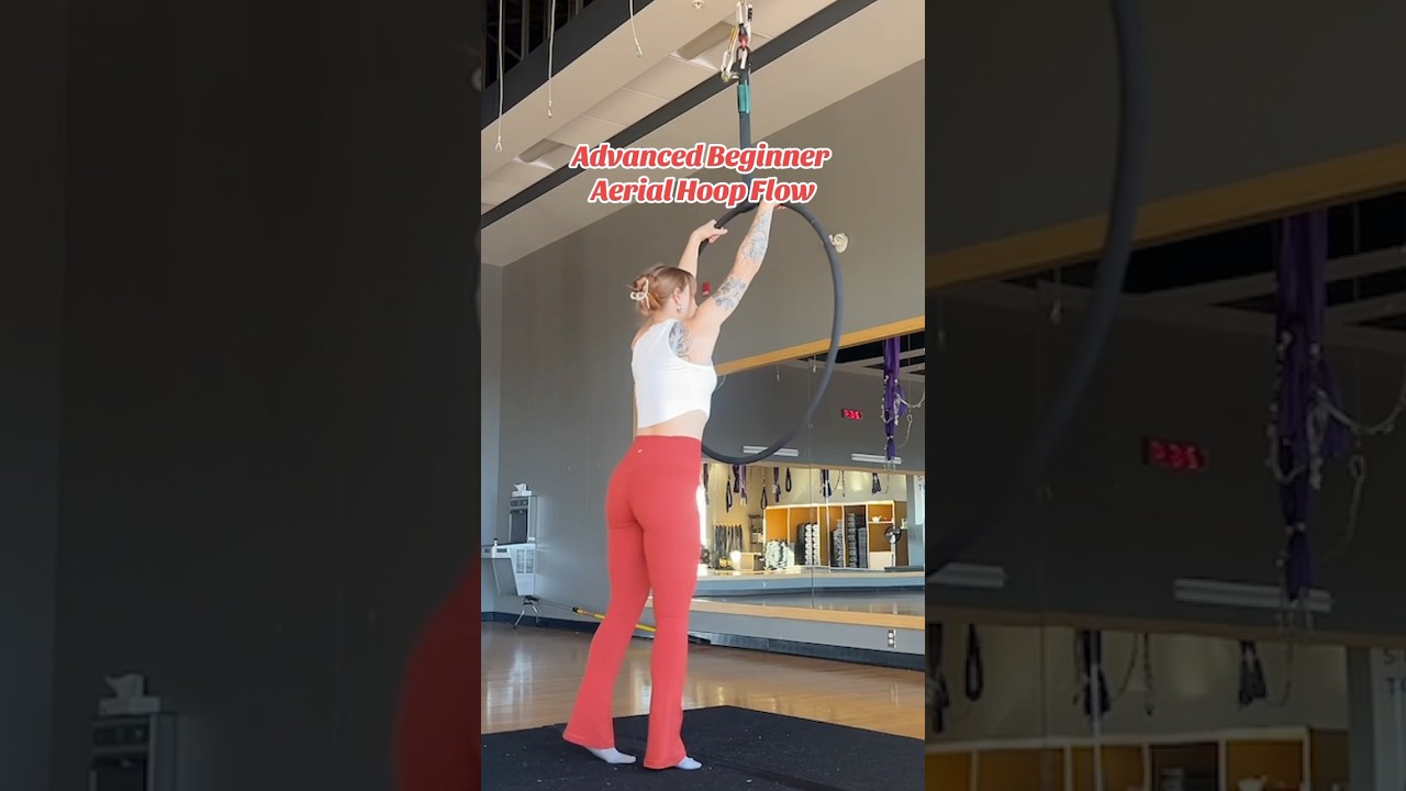 Aerial Hoop — Advanced Beginner Flow #aerialhoop #aeriallyra - YouTube
