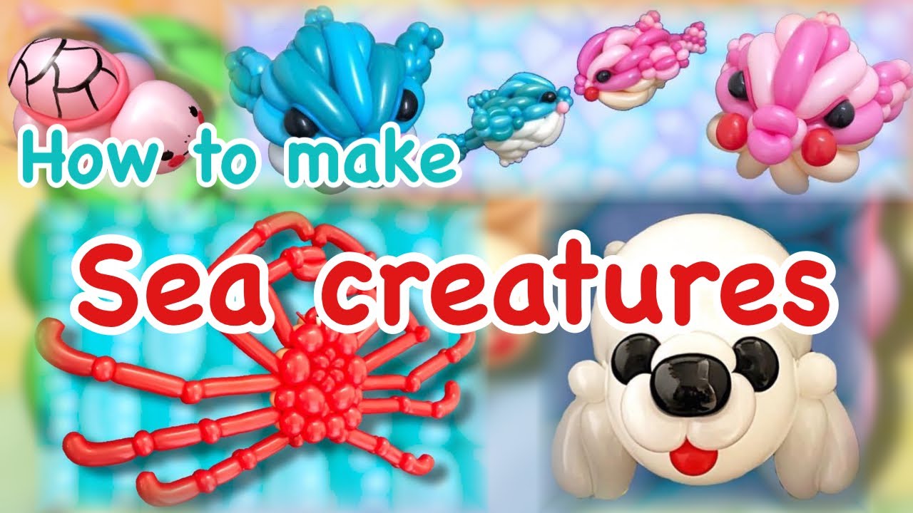 Make sea creatures with balloon art 海の生き物を作ろう #balloon - YouTube