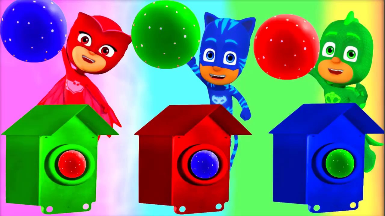 PJ Masks Learn Numbers and Colors with Big Balloons - YouTube