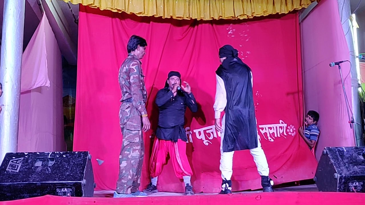Durga puja samiti susari best stage darama seen in village - YouTube