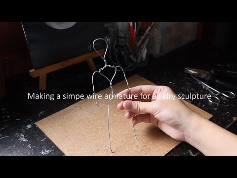 How to make a simple wire armature for air dry clay sculpture - YouTube