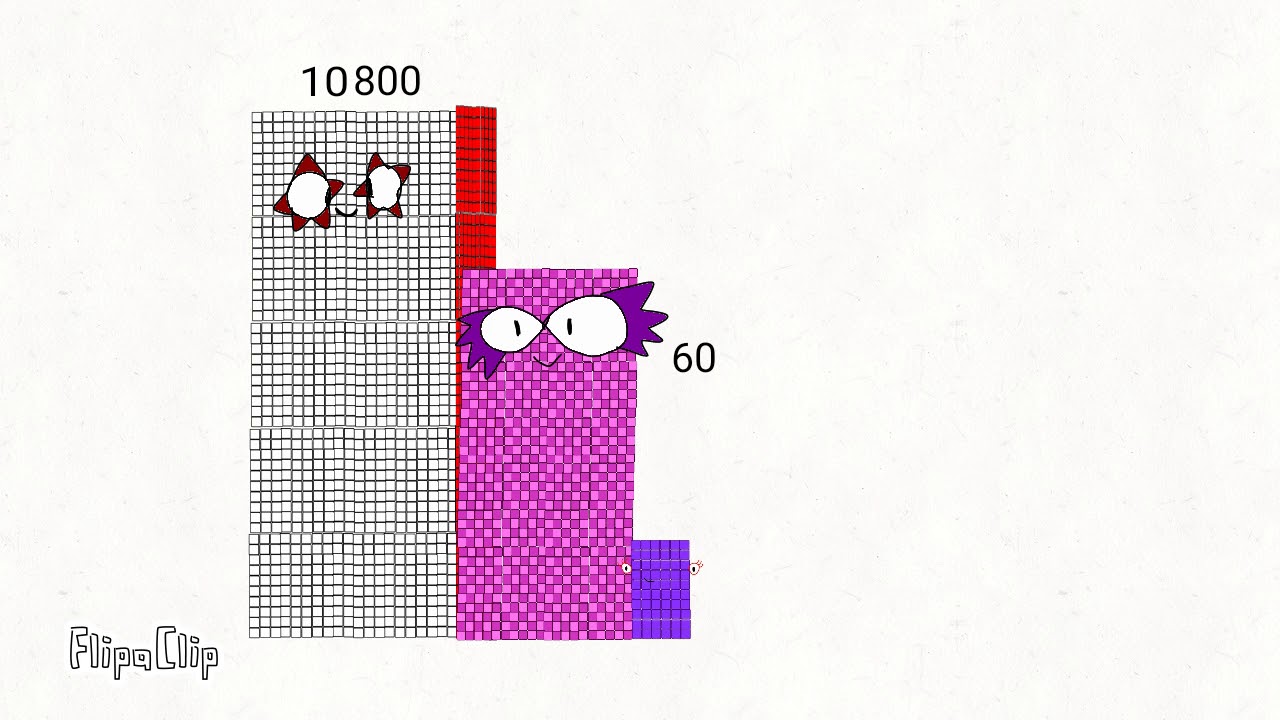 Numberblocks 10864 and 5000 - YouTube
