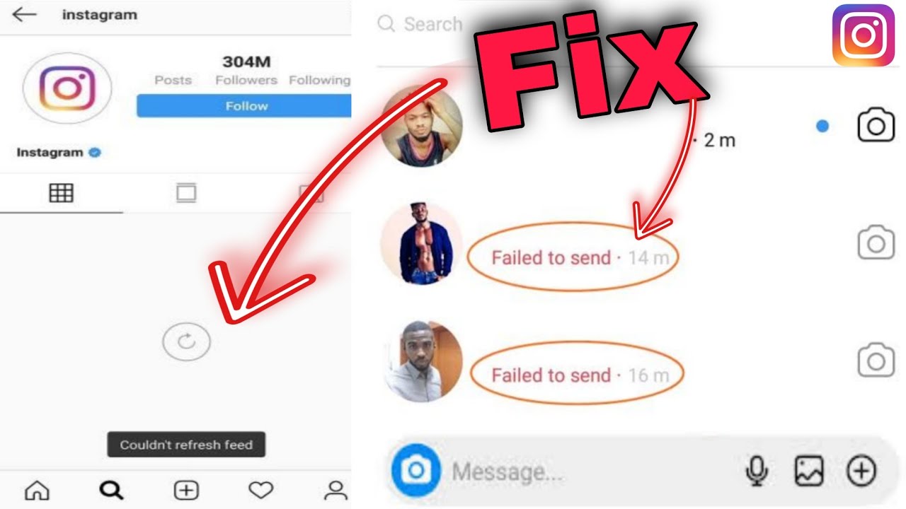Fix instagram not working | instagram problem | instagram message not ...