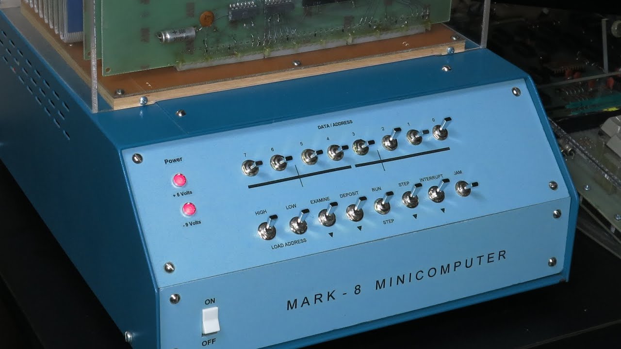 Mark-8 Minicomputer Demo - Input-Output Instructions - YouTube