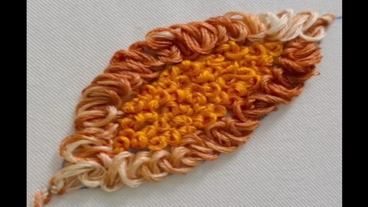 Pretty leaf hand embroidery design | leaf hand embroidery tutorial ...