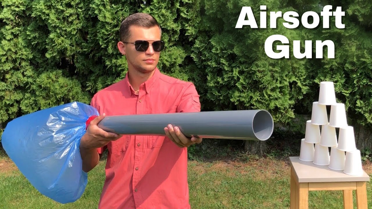 How to Make an Airsoft Cannon - Easy Homemade Air Gun - YouTube