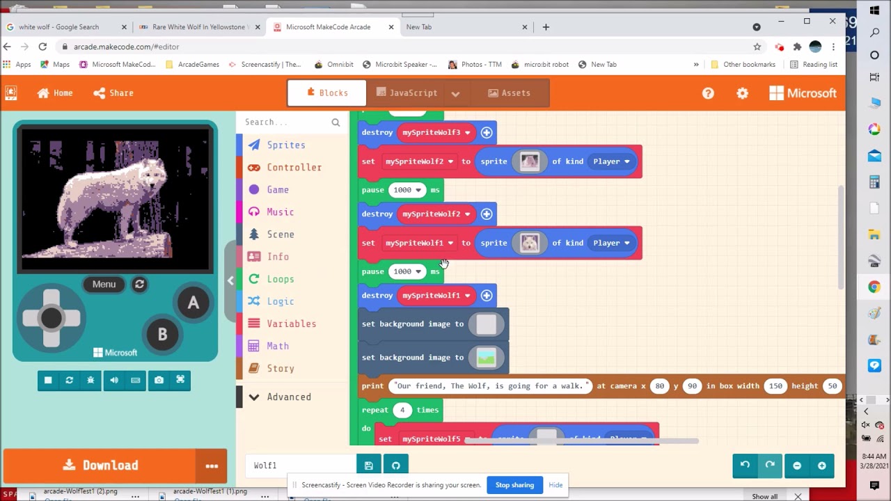 Import Wolf Images into MakeCode Arcade - YouTube