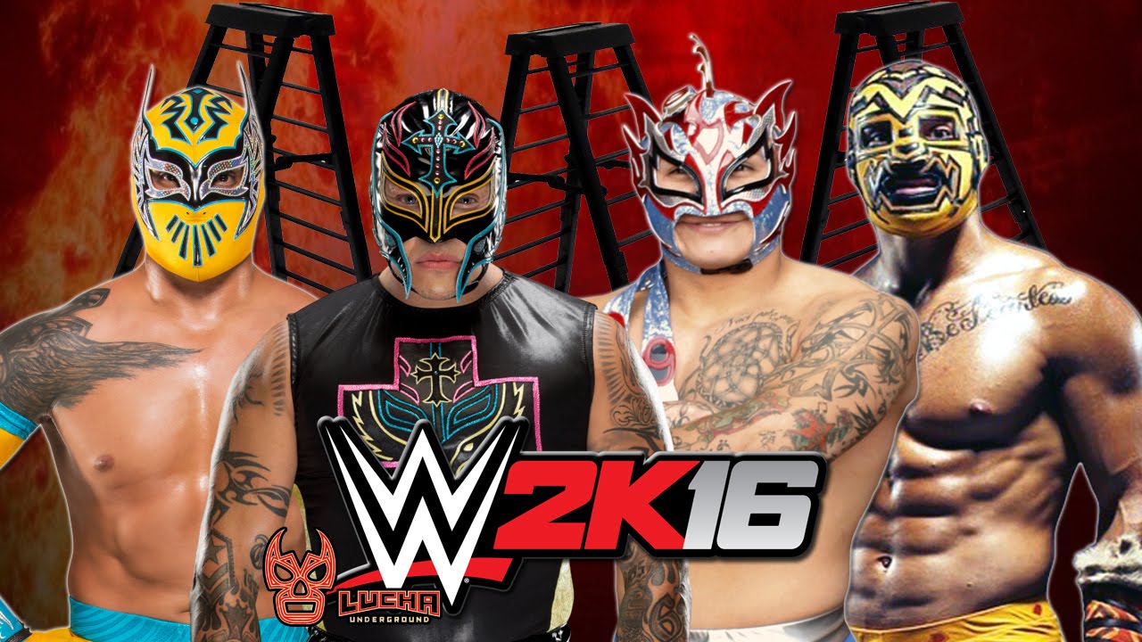 Prince Puma v Rey Mysterio v Fenix v Sin Cara (LADDER MATCH) - YouTube