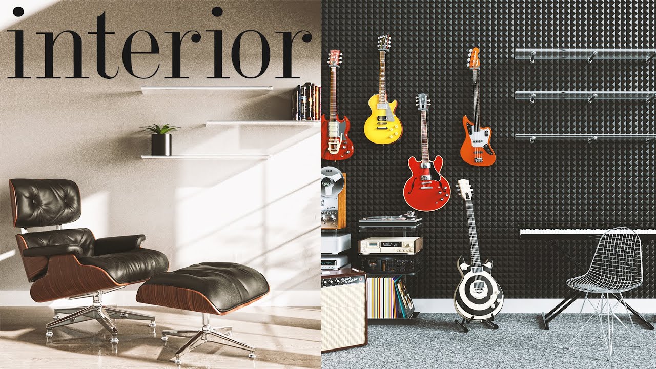 Keyshot Interior Render Showcase - 7 Room Environments - YouTube