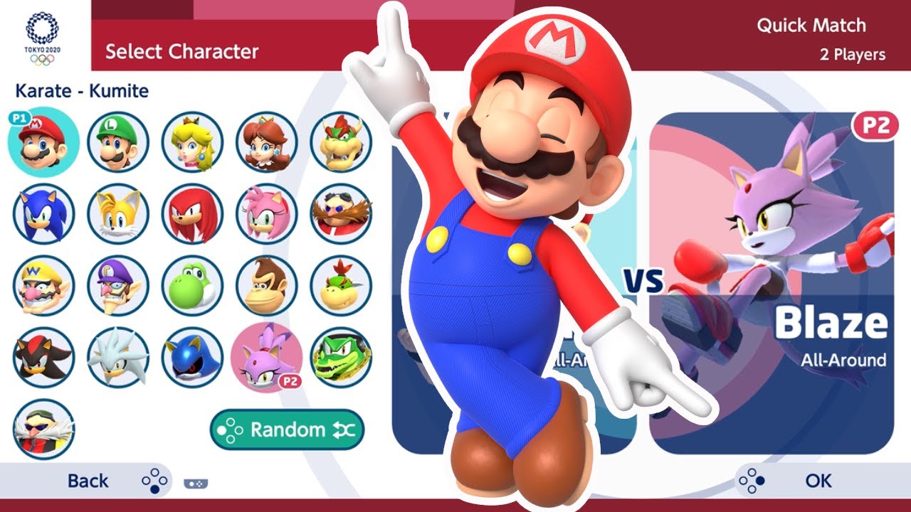 MARIO AND SONIC AT TOKYO 2020 | Gameplay (2 Players) | Mario x Blaze ...