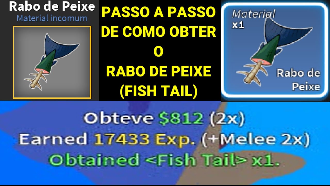 Passo a passo de como pegar o material Rabo de peixe (fish tail) no ...