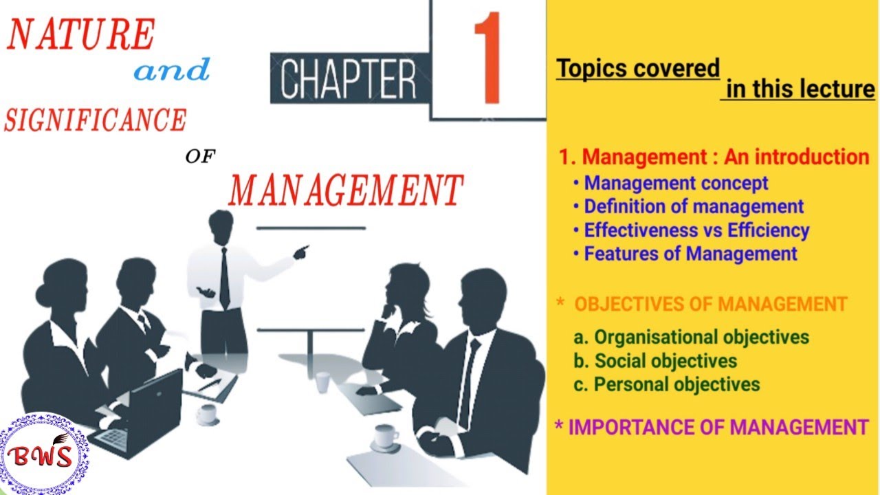 Chapter 1|| Nature & Significance of Management || Business Studies ...