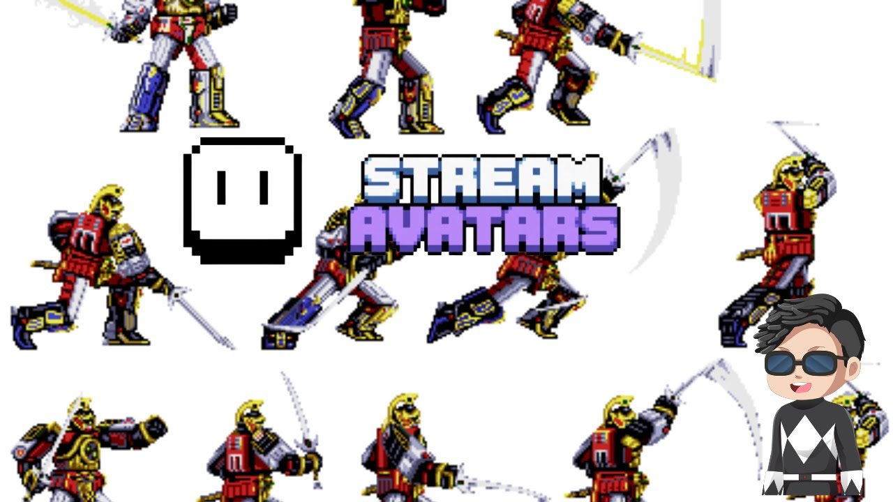Stream Avatars|Thunder Megazord|Genesis|32X SCD|Aseprite|Power Ranger ...