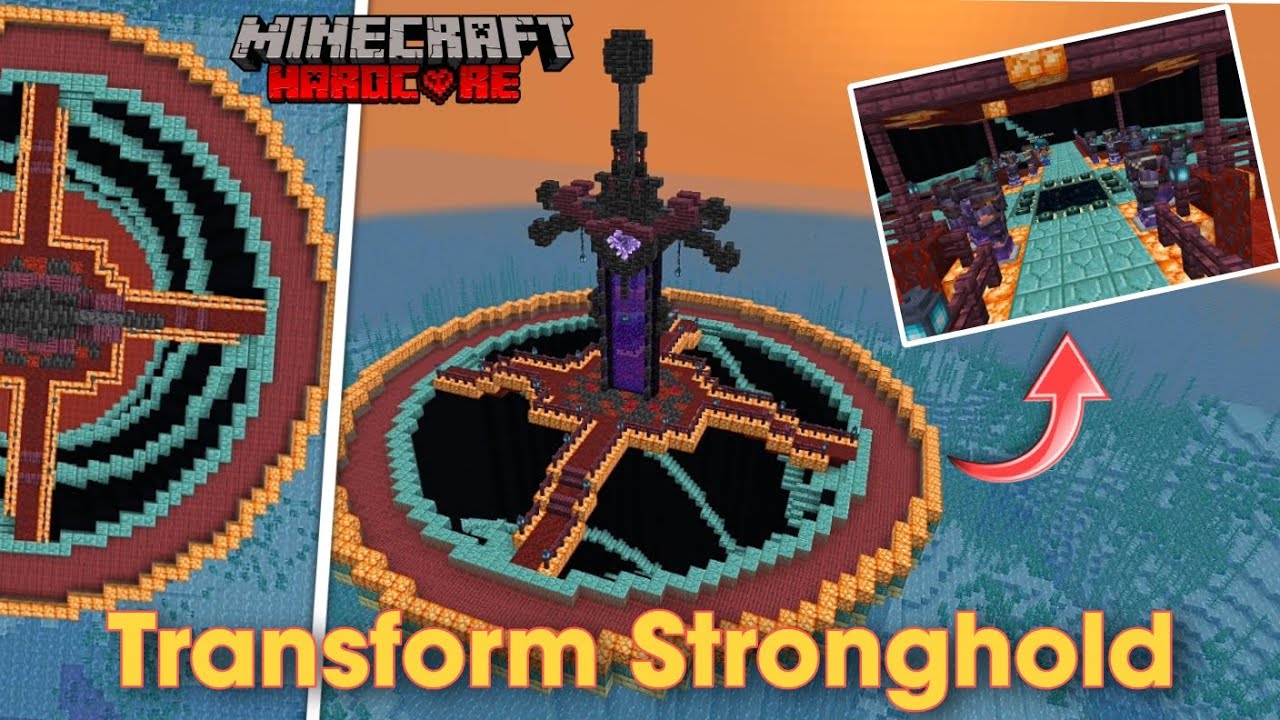 I Transform my STRONGHOLD in Minecraft Hardcore . - YouTube