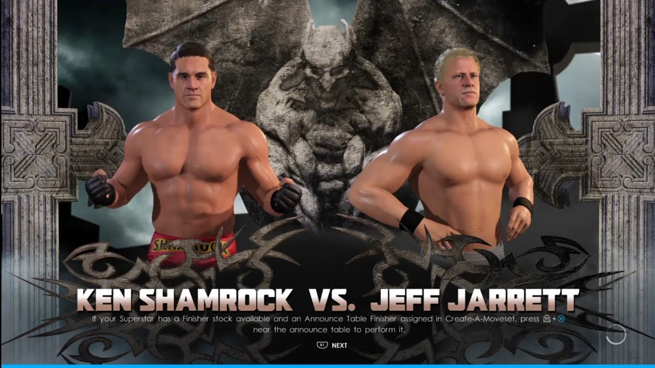 Ken Shamrock vs Jeff Jarrett. King of the Ring 98. WWE 2K22 - YouTube