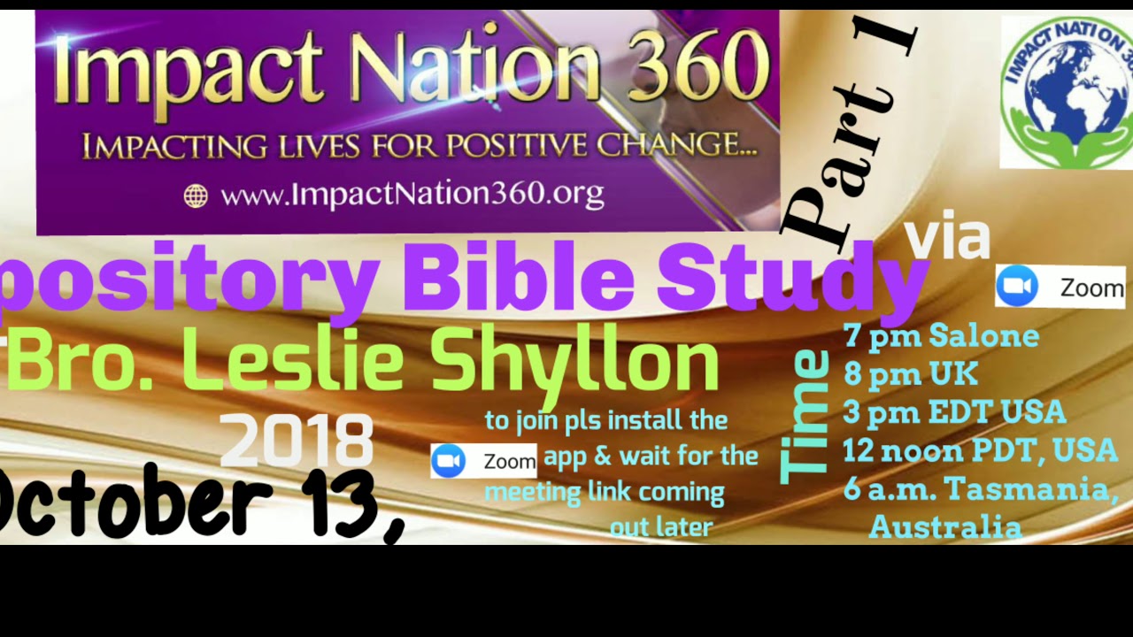 IN360 Oct 13, 2018 Bible Study Advert - YouTube