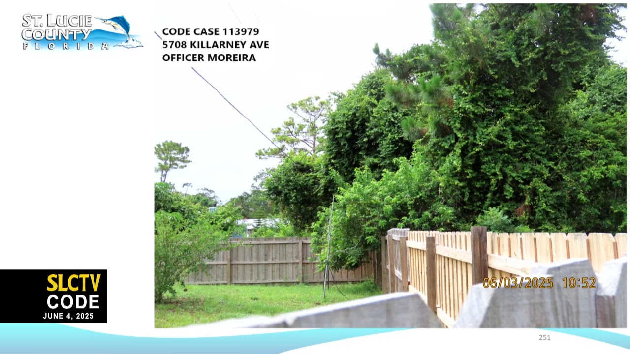 St. Lucie County Code Enforcement Board Meeting, June 4, 2025 - YouTube