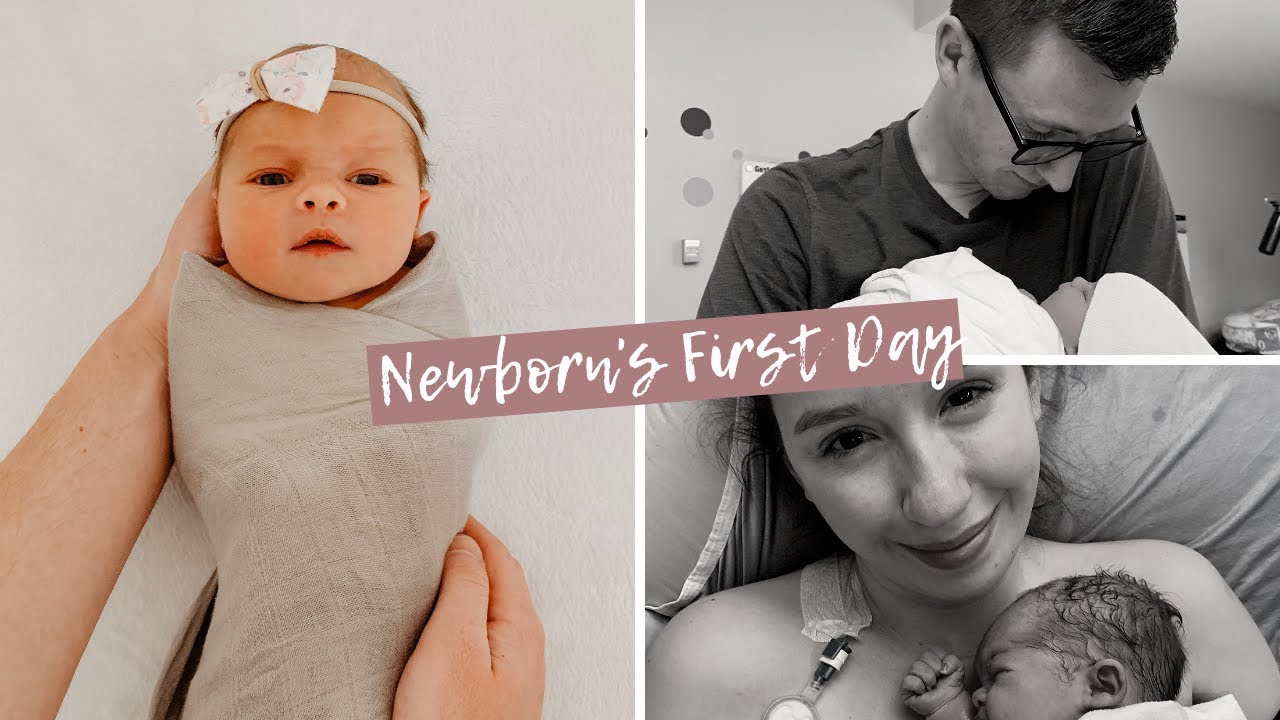 First Day With Our NEWBORN BABY | + Bringing Baby Home - YouTube