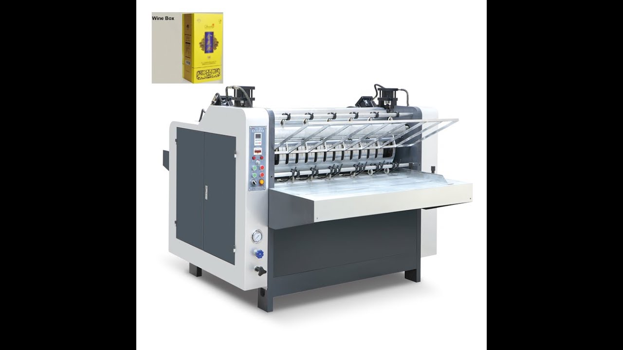 KFMJ Semi Automatic Cardboard to Cardboard Laminator / Cardboard Glue ...