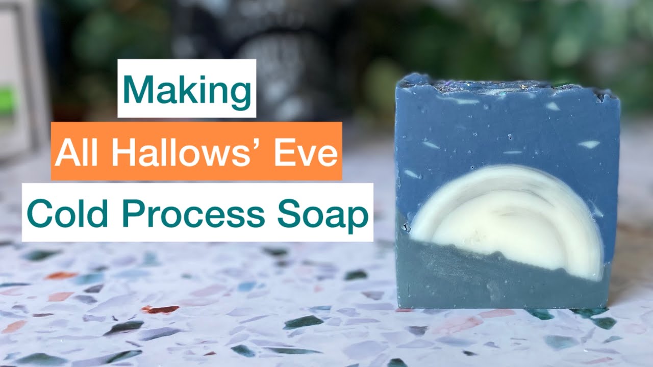 Making “All Hallows' Eve” cold process soap - YouTube