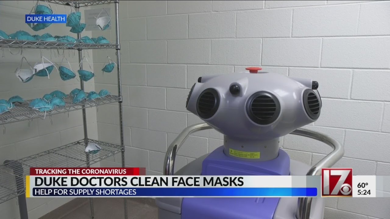 Duke doctors clean face masks, assist with supply shortages - YouTube