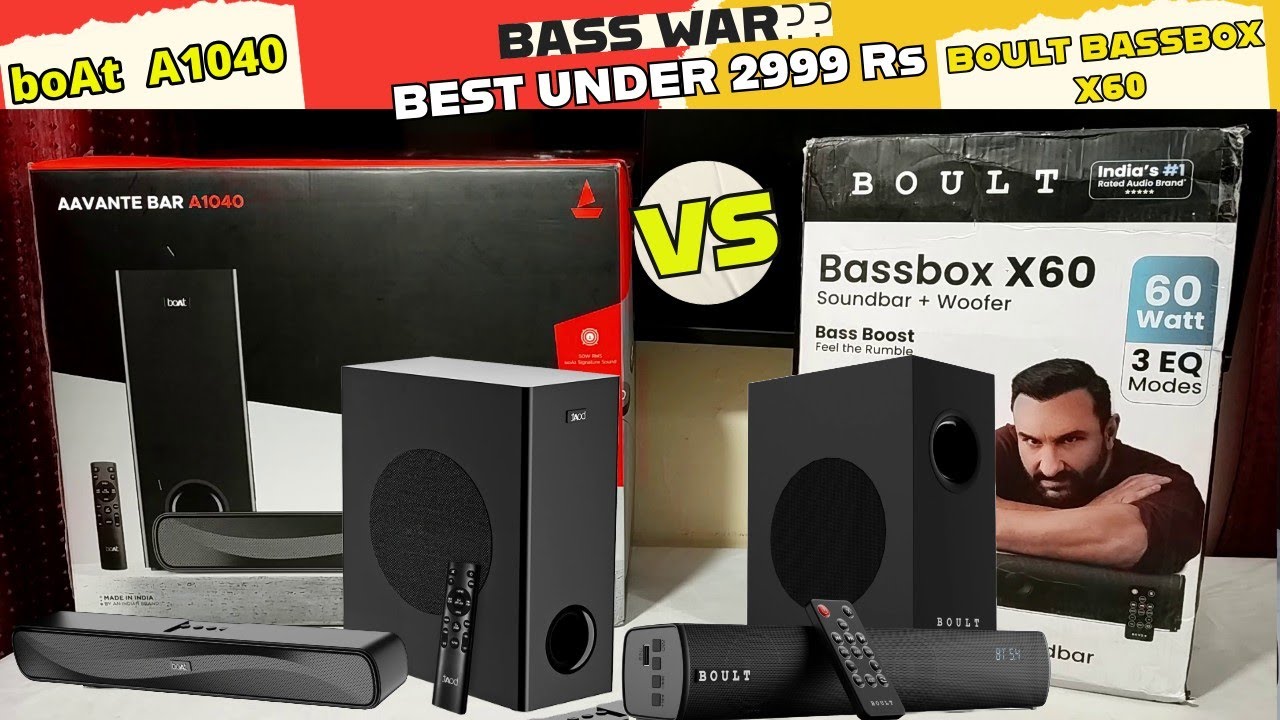 BOAT Aavante Bar A1040 vs BOULT BassBox X60 | Real Bass Test Comparison ...