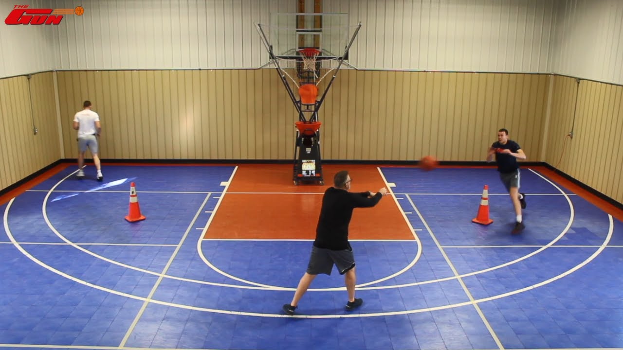 3 Player Mid Range Pin Down Basketball Shooting Drill - YouTube