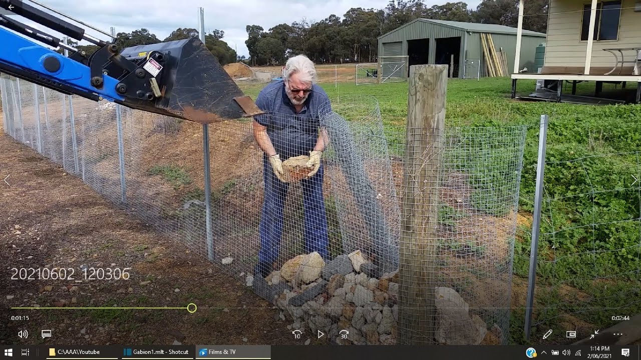 Gabion style wall without boxes - alternative engineering idea - YouTube