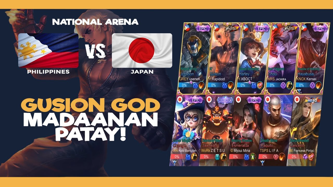 GUSION GOD LAHAT NG DAANAN SA MAPA PATAY! | National Arena - YouTube