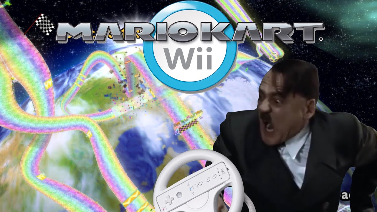 Hitler Races on Rainbow Road in Mario Kart Wii - YouTube
