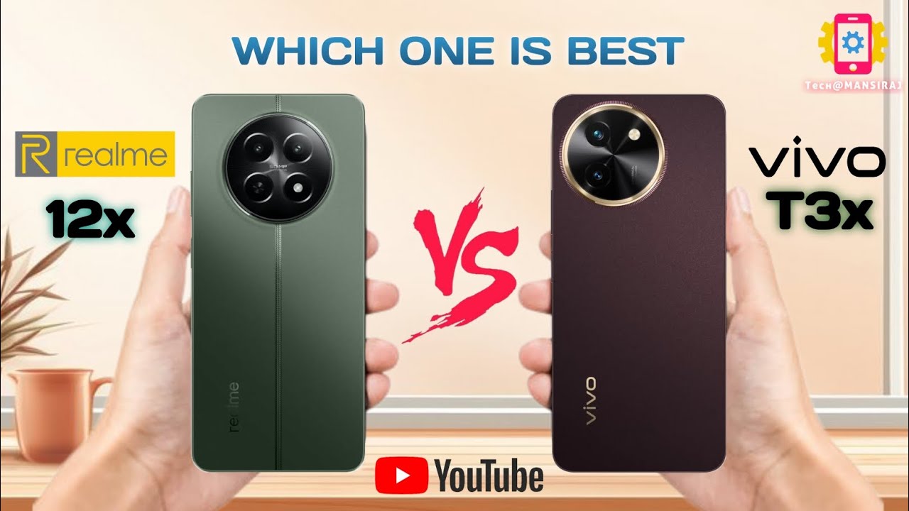 Realme 12x Vs Vivo T3x II Full Comparison ⚡ Which One Is Better?! - YouTube
