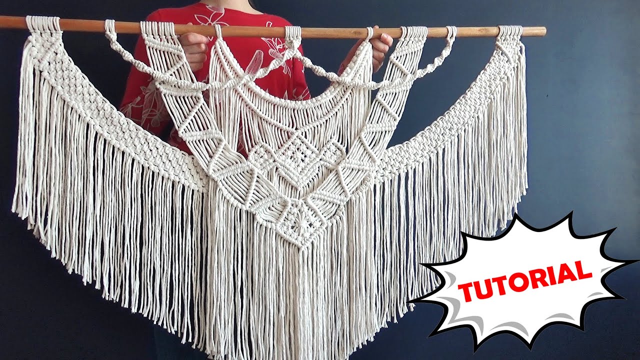 Large macrame wall hanging | Macrame tutorial - YouTube